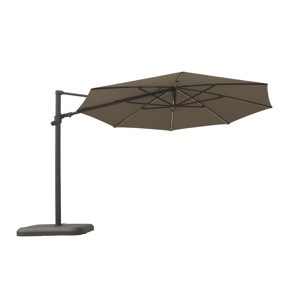 Emery 3.3m Octagonal Cantilever Umbrella - Charcoal - Ellis Outdoor Living